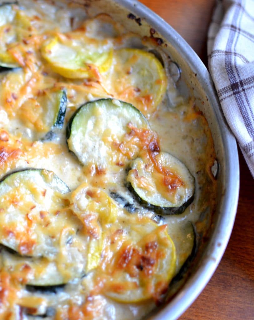 Zucchini and Yellow Squash Au Gratin | Small Town Woman