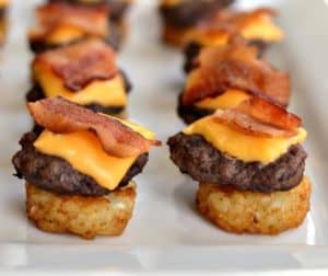 Mini Bacon Cheeseburger Bites - Small Town Woman