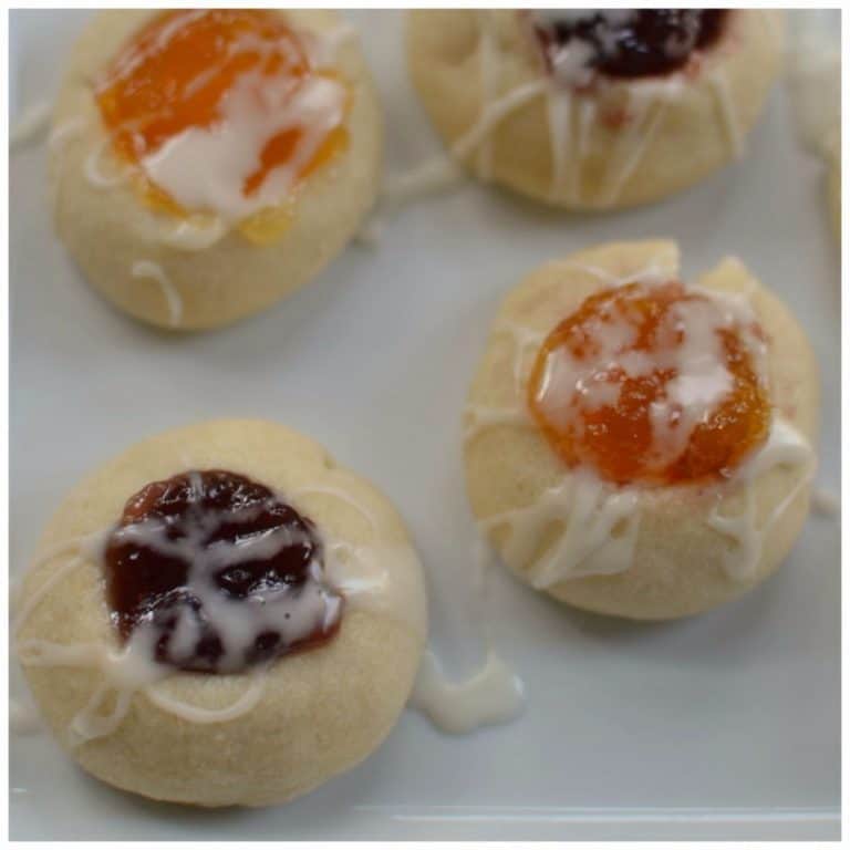 Jam Filled Shortbread Thumbprint Cookies - Small Town Woman