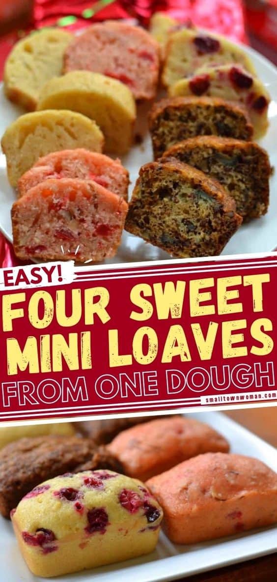 Four Sweet Mini Loaves from One Dough | Small Town Woman