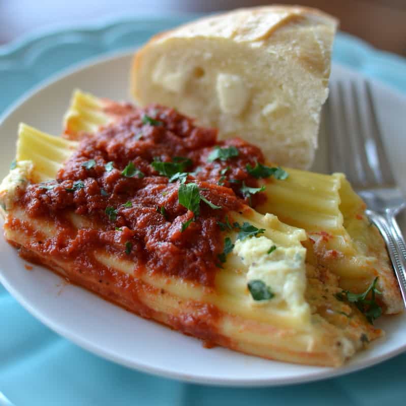 Three Cheese Manicotti Recipe | Small Town Woman