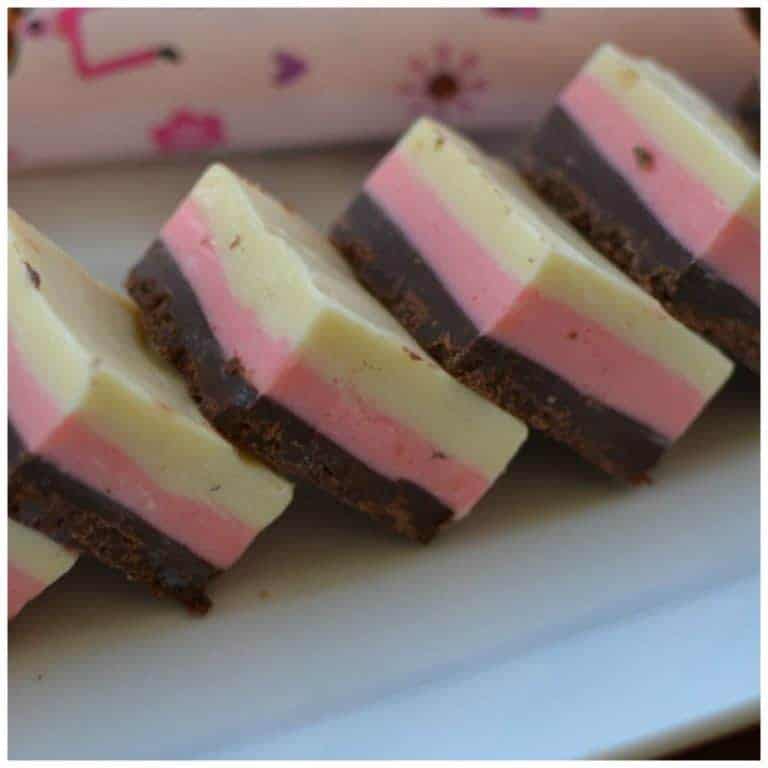 Easy Microwave Neapolitan Fudge - Small Town Woman