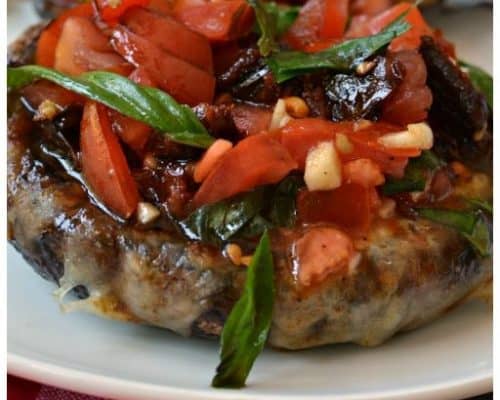 Stuffed Portobello Mushrooms with Bruschetta | Small Town Woman