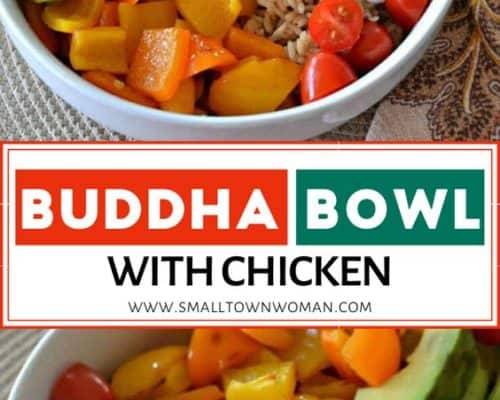 Buddha Bowl with Chicken and Peppers (Super Healthy and Tasty)