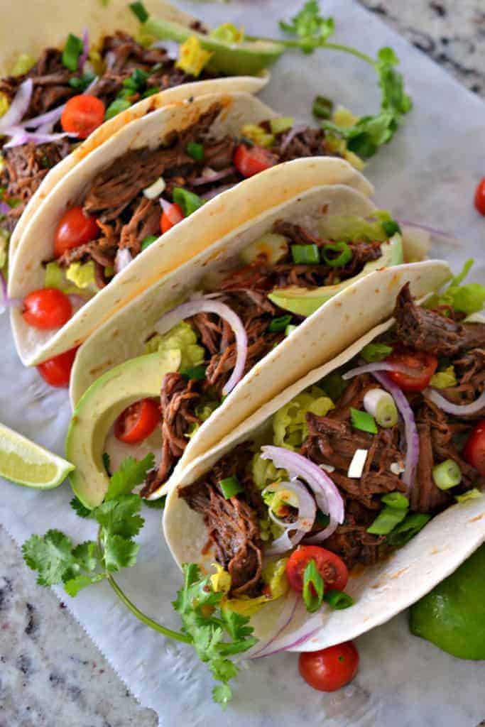 Barbacoa Tacos (Slow Cooked Flavor Packed Beef Tacos)