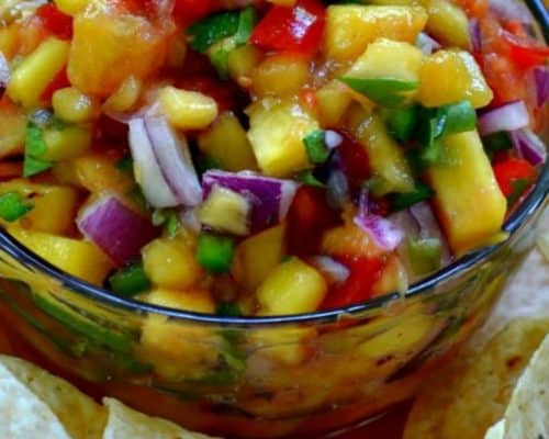 Fresh Peach Salsa Ready in Under Ten Minutes