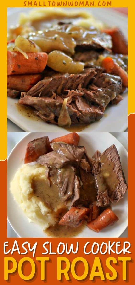 Slow Cooker Pot Roast Recipe - Small Town Woman