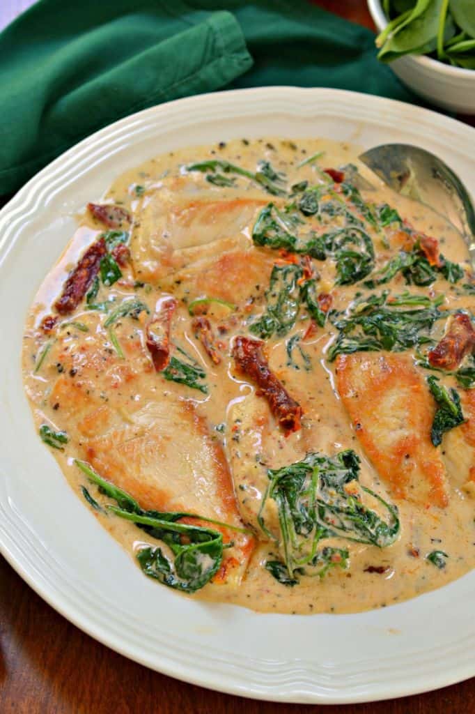 One Skillet Creamy Tuscan Chicken - Small Town Woman