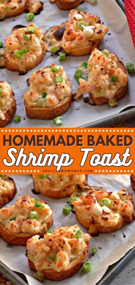 Baked Shrimp Toast | Small Town Woman