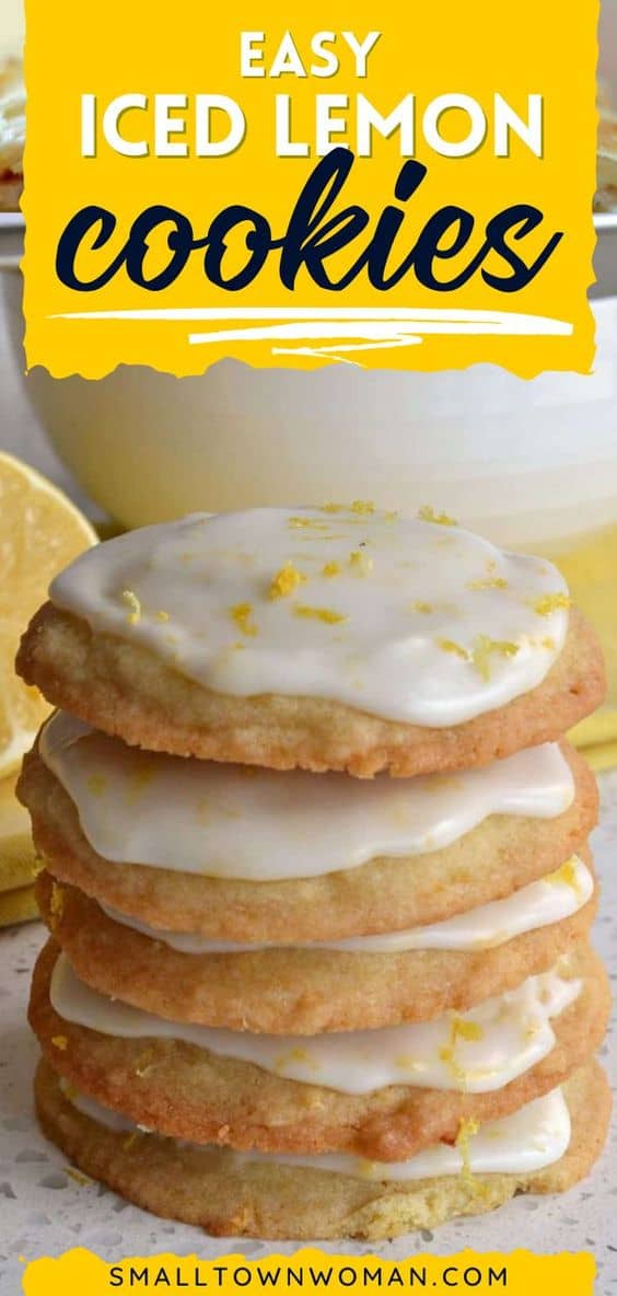 Iced Lemon Cookies - Small Town Woman