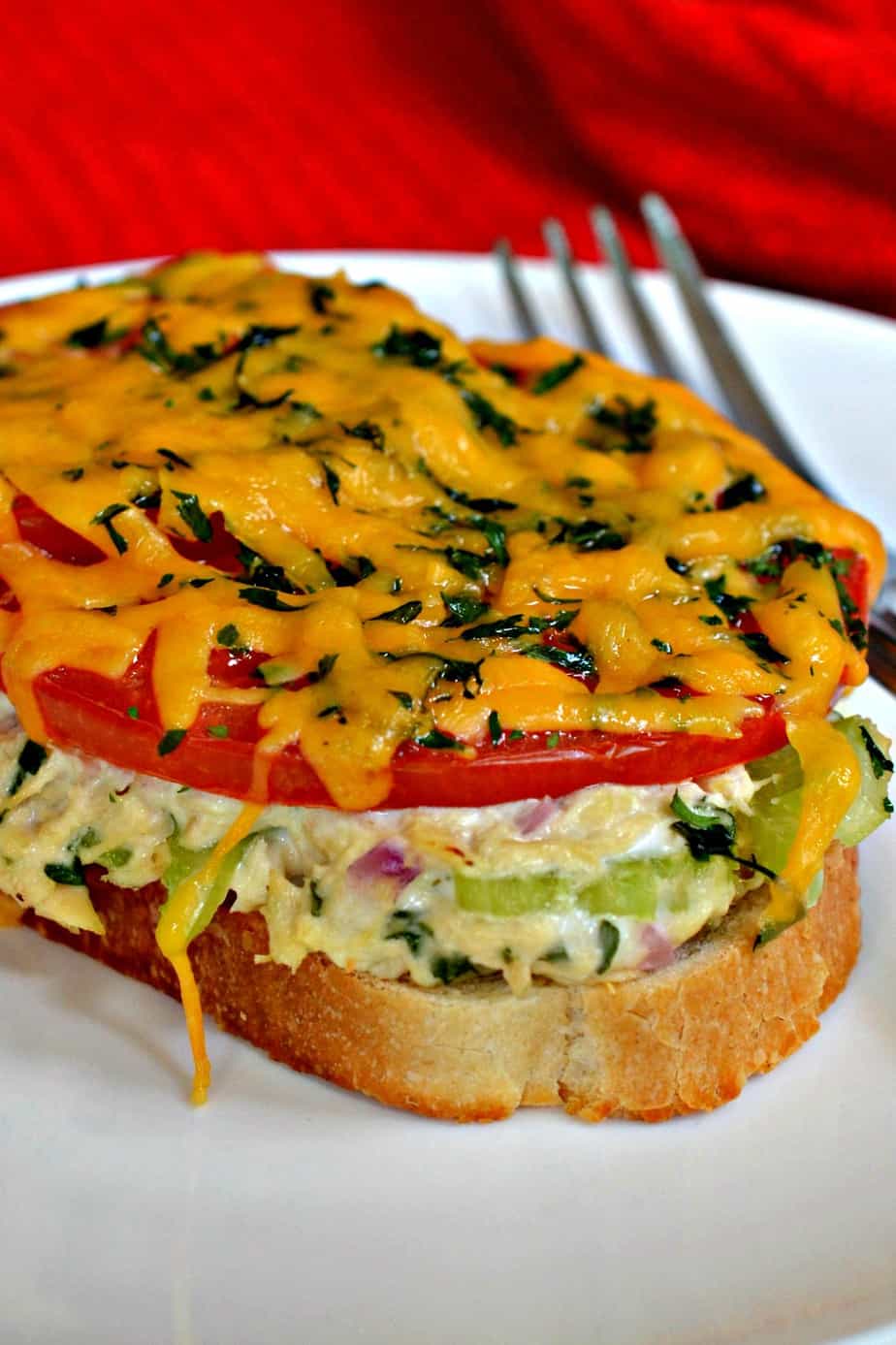 Open-Faced Tuna Melt Sandwich Recipe | Small Town Woman