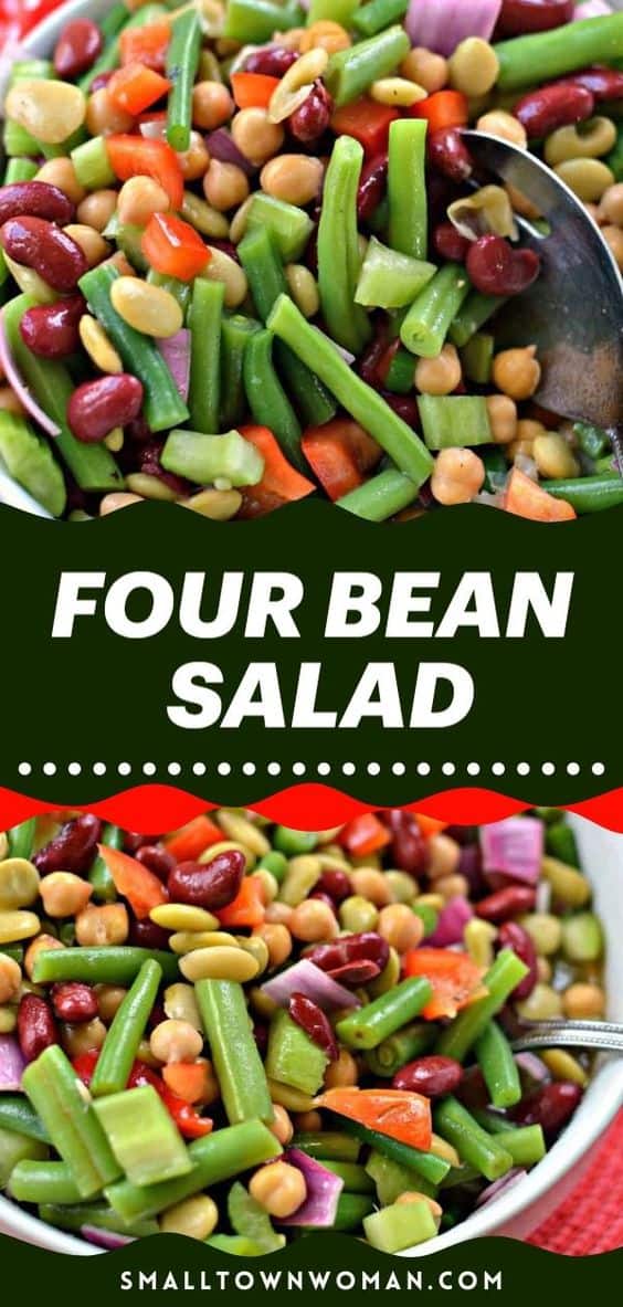Four Bean Salad (zesty and sweet) | Small Town Woman