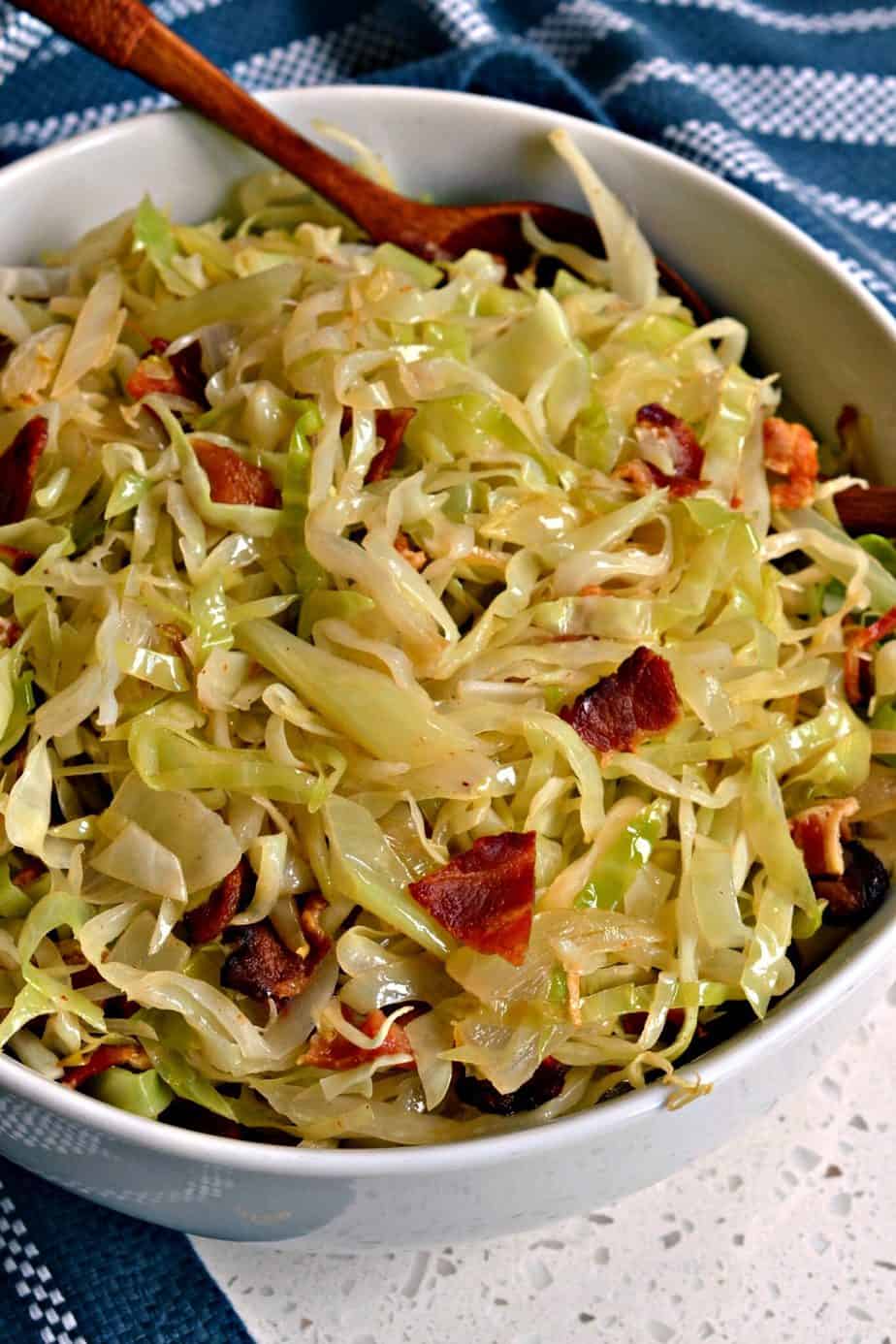 Easy Fried Cabbage Recipe | Small Town Woman