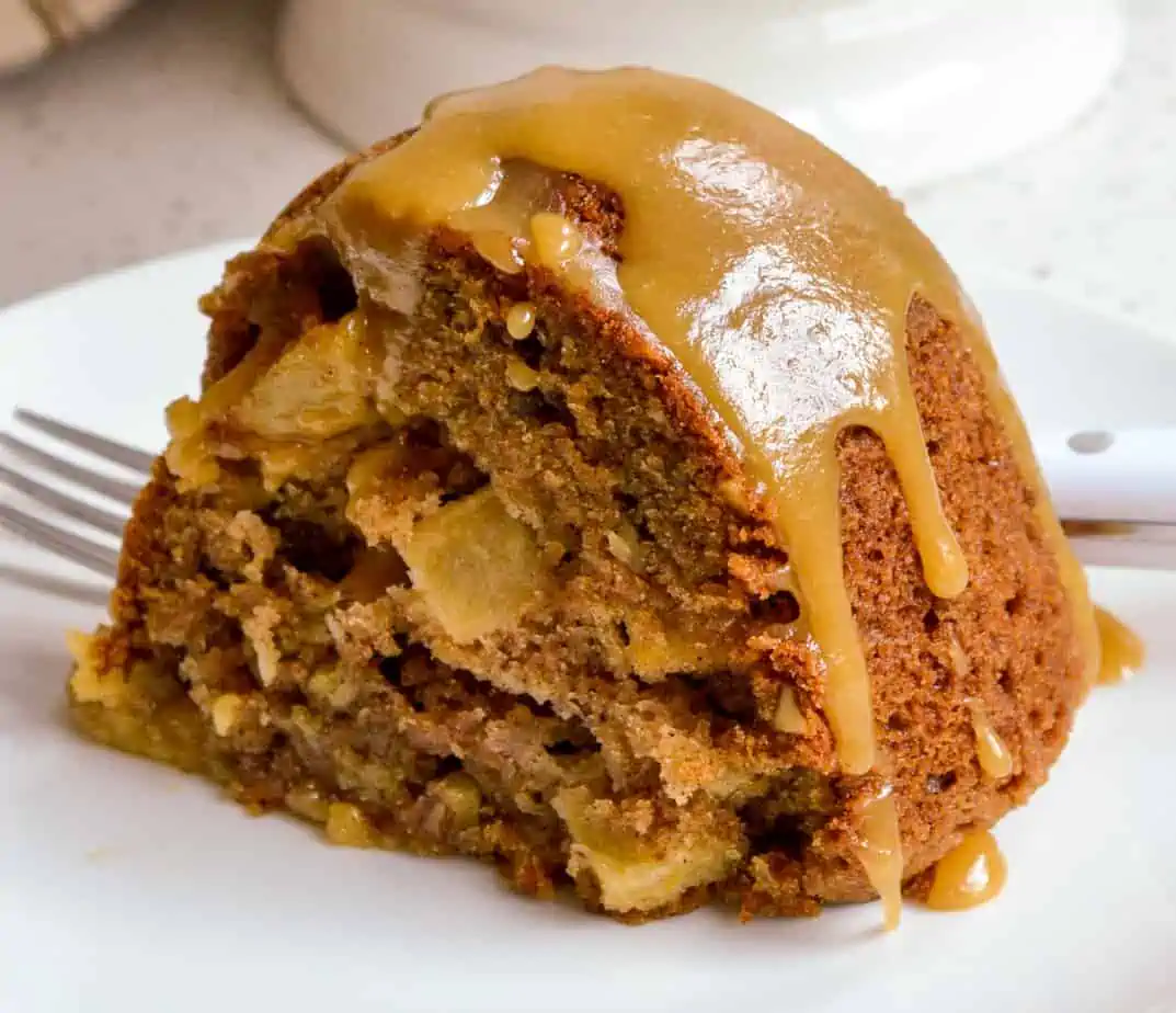 Apple Cake With A Caramel Drizzle