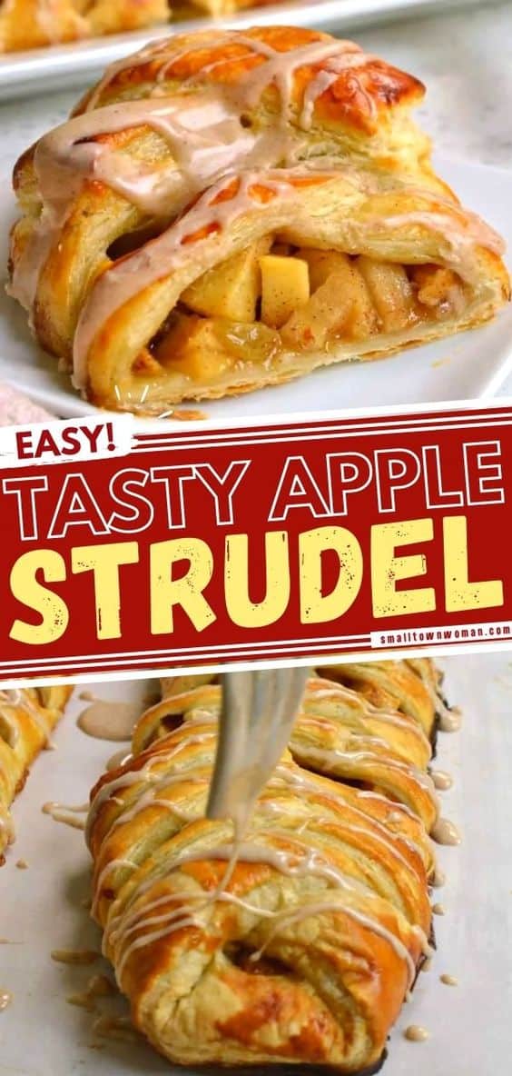 Apple Strudel (Made Easy with Ready Made Puff Pastry)