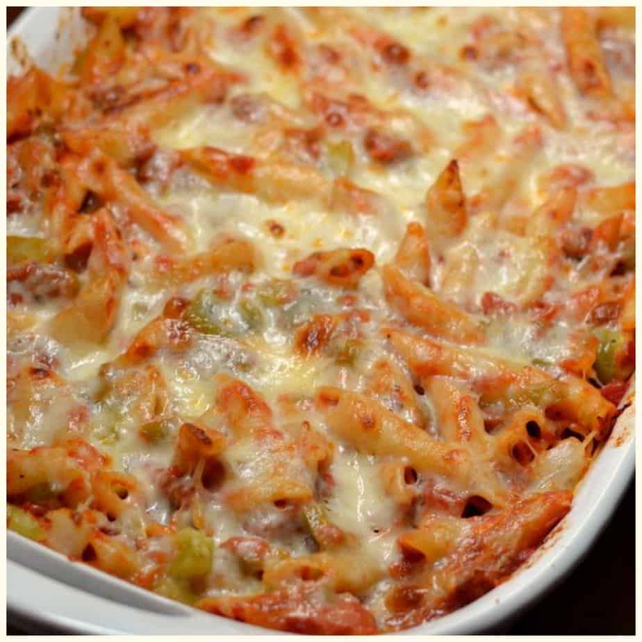 Baked Mostaccioli Recipe | Small Town Woman