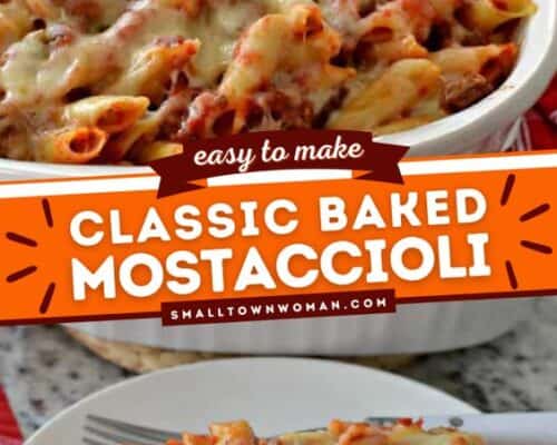 Baked Mostaccioli with Oodles of Mozzarella and Provolone