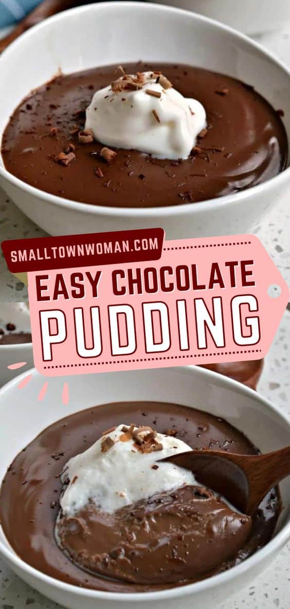 Easy Chocolate Pudding (No Egg) | Small Town Woman