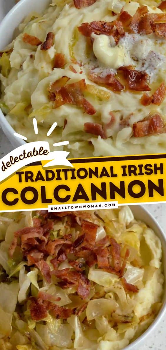 Traditional Irish Colcannon ( Mashed Potatoes and Cabbage)