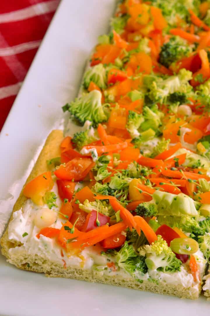 Cold Veggie Pizza Recipe | Small Town Woman