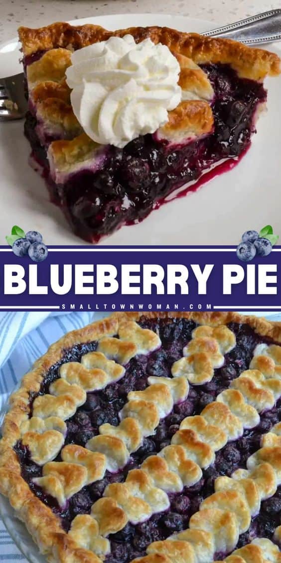 Homemade Blueberry Pie | Small Town Woman