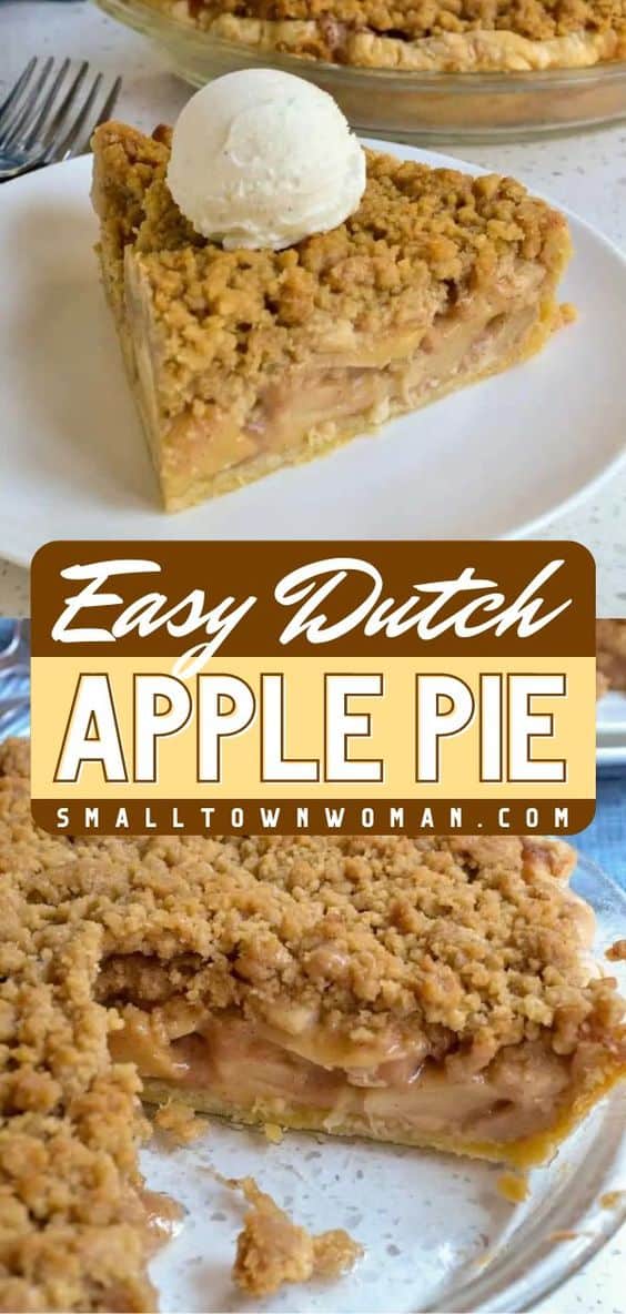 Dutch Apple Pie with Butter Crumb Topping | Small Town Woman
