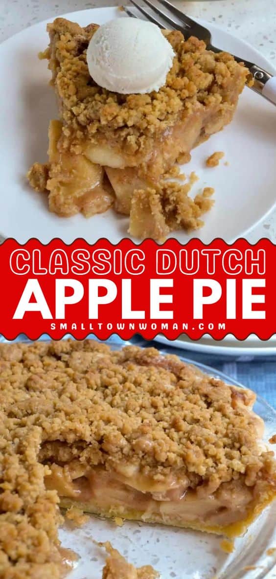 Dutch Apple Pie with Butter Crumb Topping | Small Town Woman