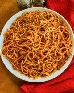 Instant Pot Spaghetti (Quick and Easy) | Small Town Woman