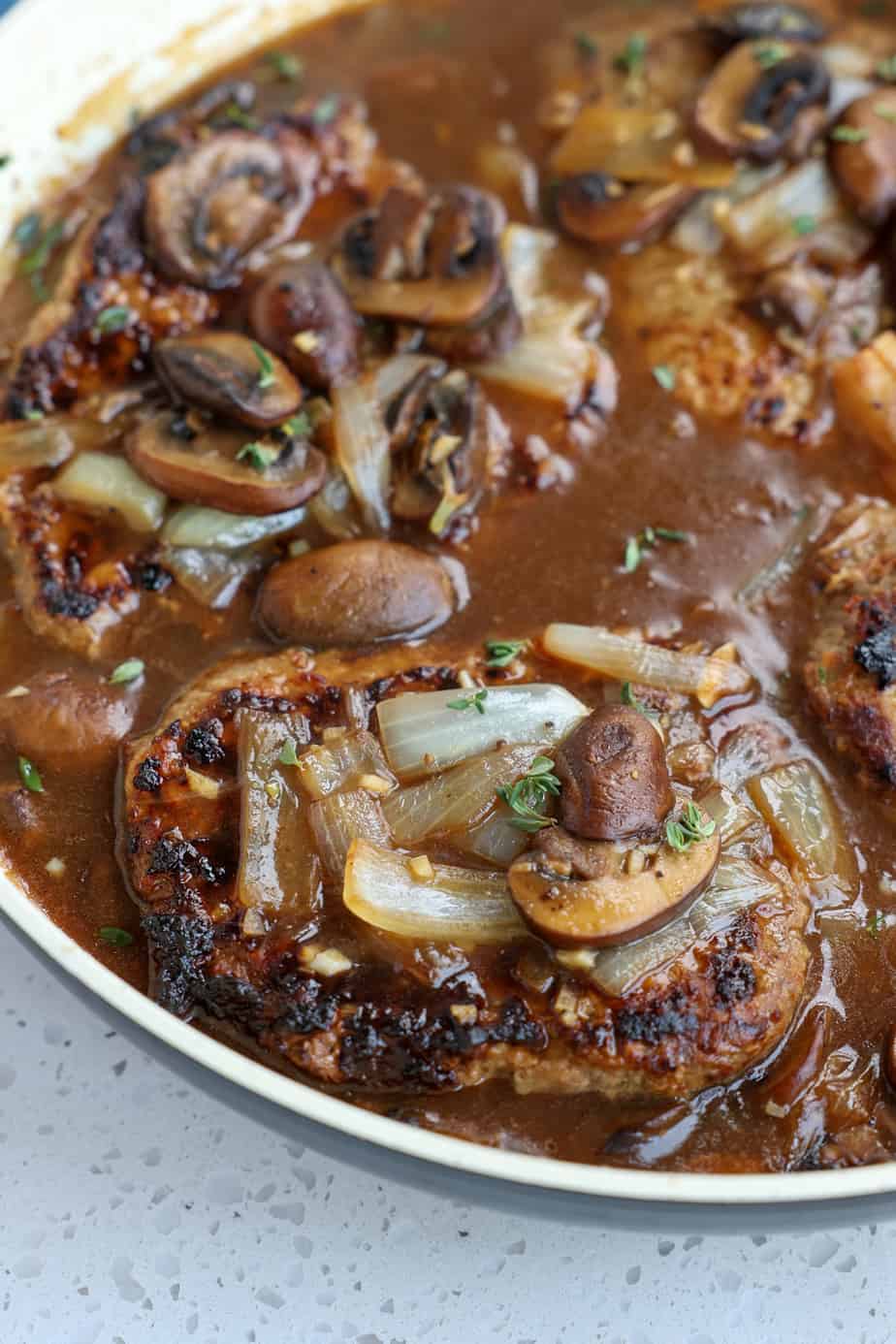 Cube Steak Recipe Smothered in Mushroom Gravy | Small Town Woman