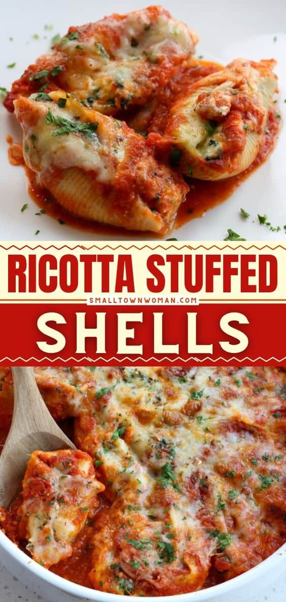 Ricotta Stuffed Shells - Small Town Woman