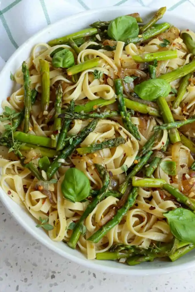 Asparagus Pasta - Small Town Woman