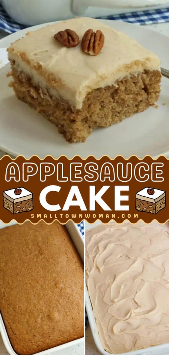 Easy Applesauce Spice Cake | Small Town Woman