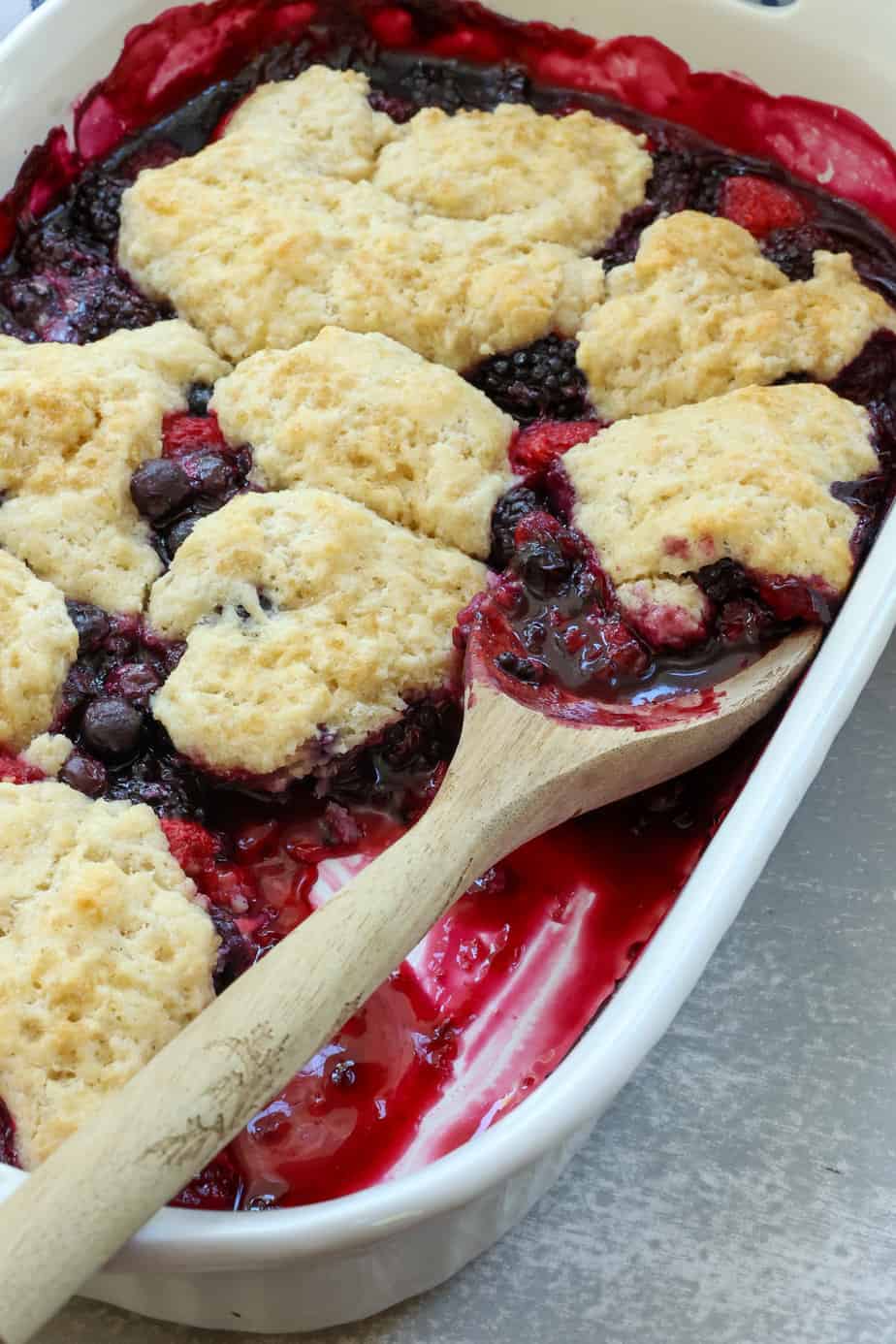 Mixed Berry Cobbler Recipe | Small Town Woman