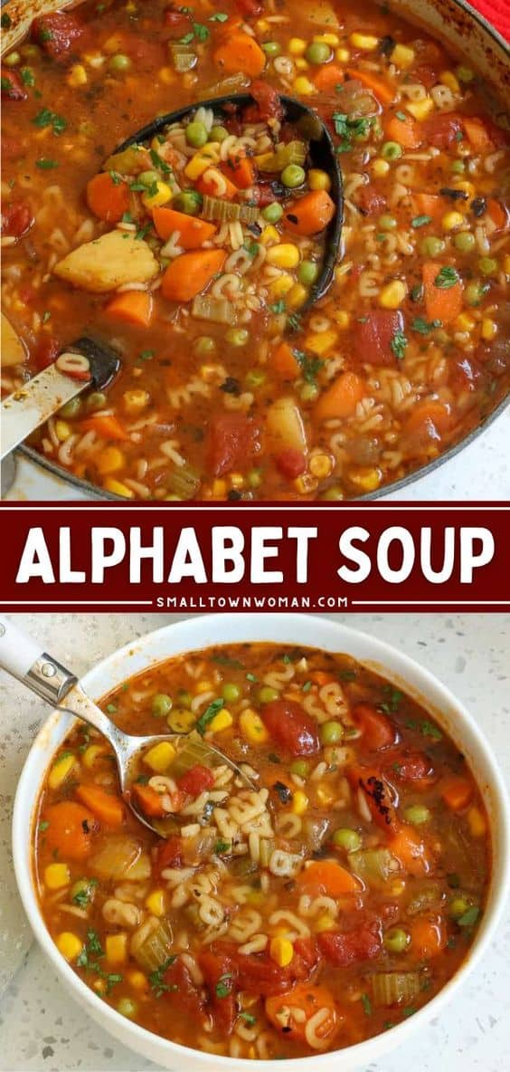Alphabet Soup Recipe | Small Town Woman