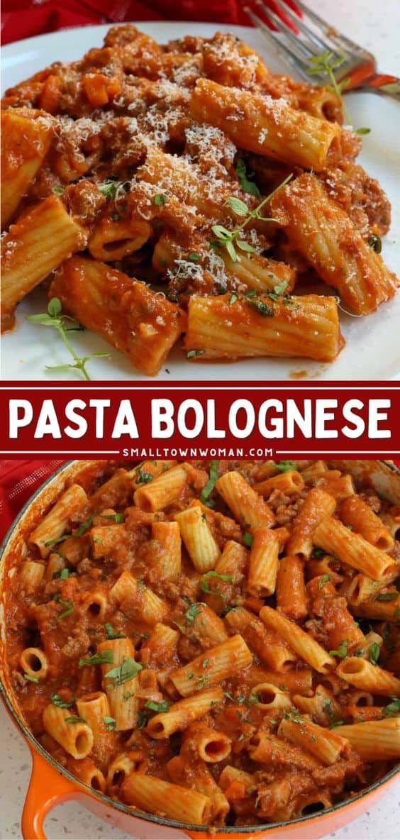 Bolognese Pasta Recipe | Small Town Woman