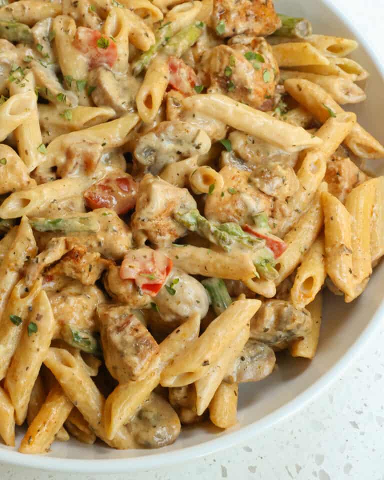 Creamy Chicken Pesto Pasta | Small Town Woman