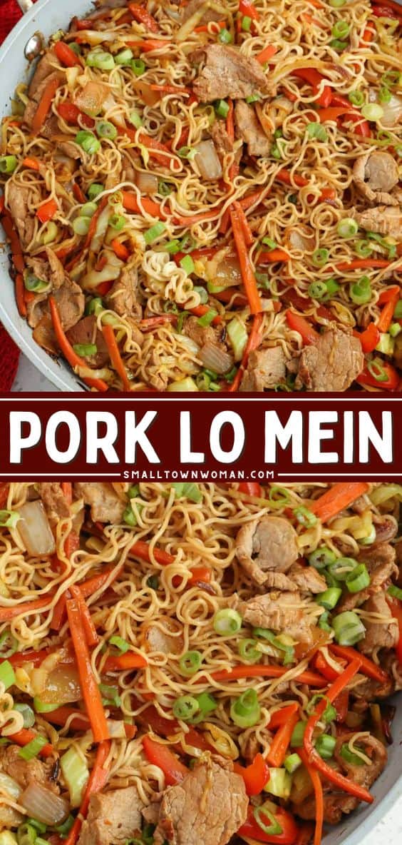 Pork lo Mein Recipe | Small Town Woman