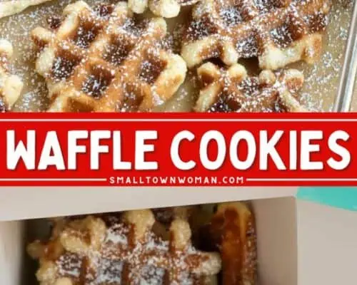 Vanilla Waffle Iron Cookies | Small Town Woman