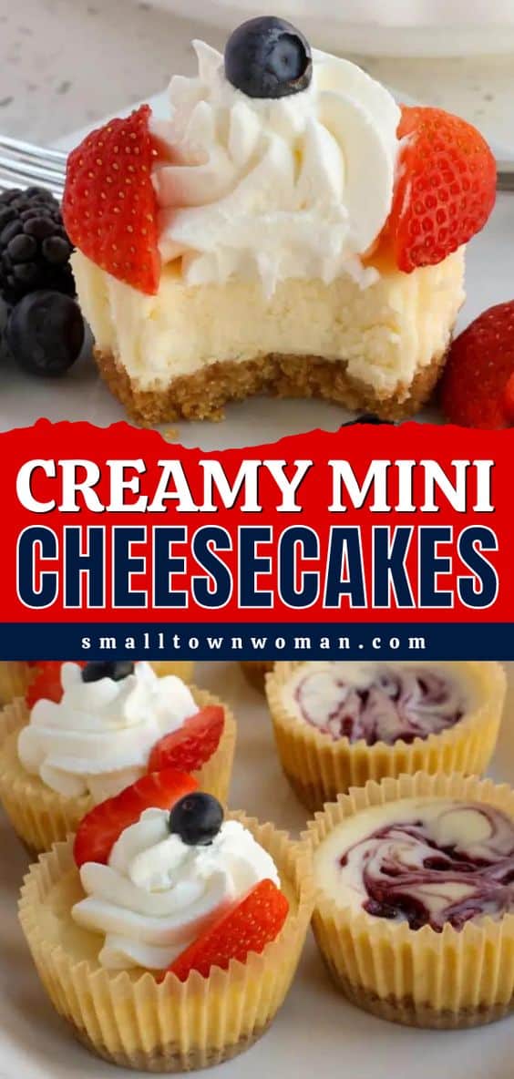 Mini Cheesecakes Recipe | Small Town Woman