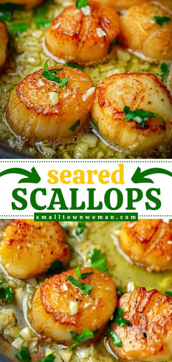 Seared Scallops with Garlic Lemon Butter