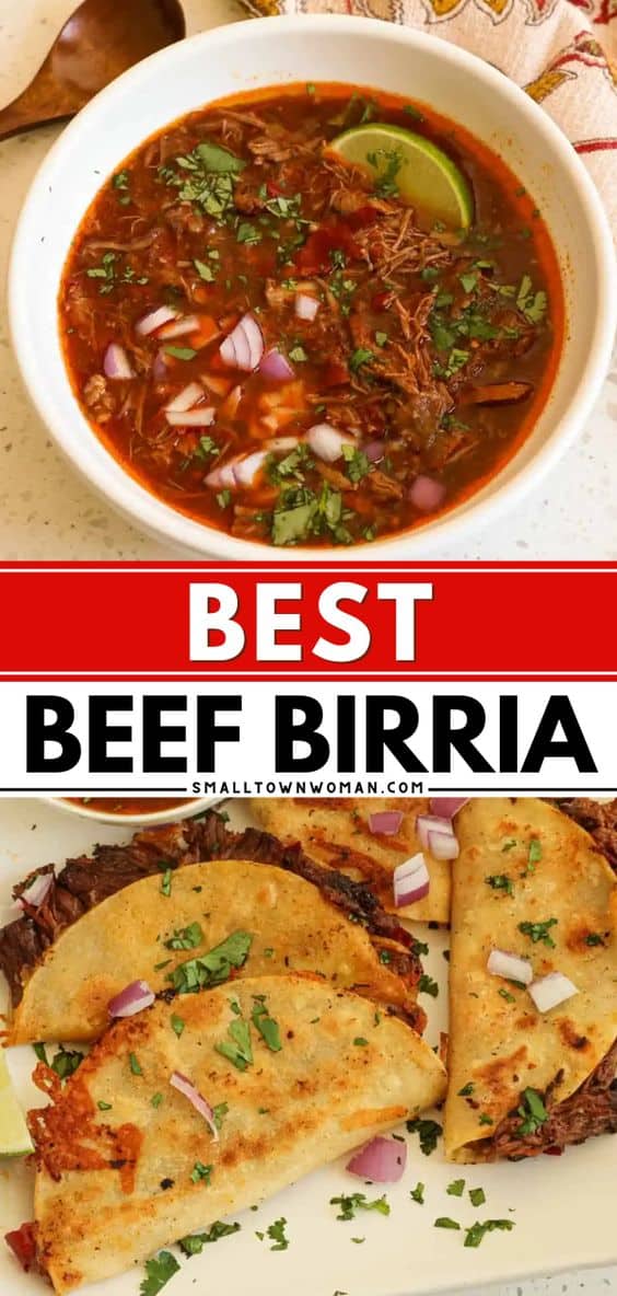 Beef Birria and Birria Tacos