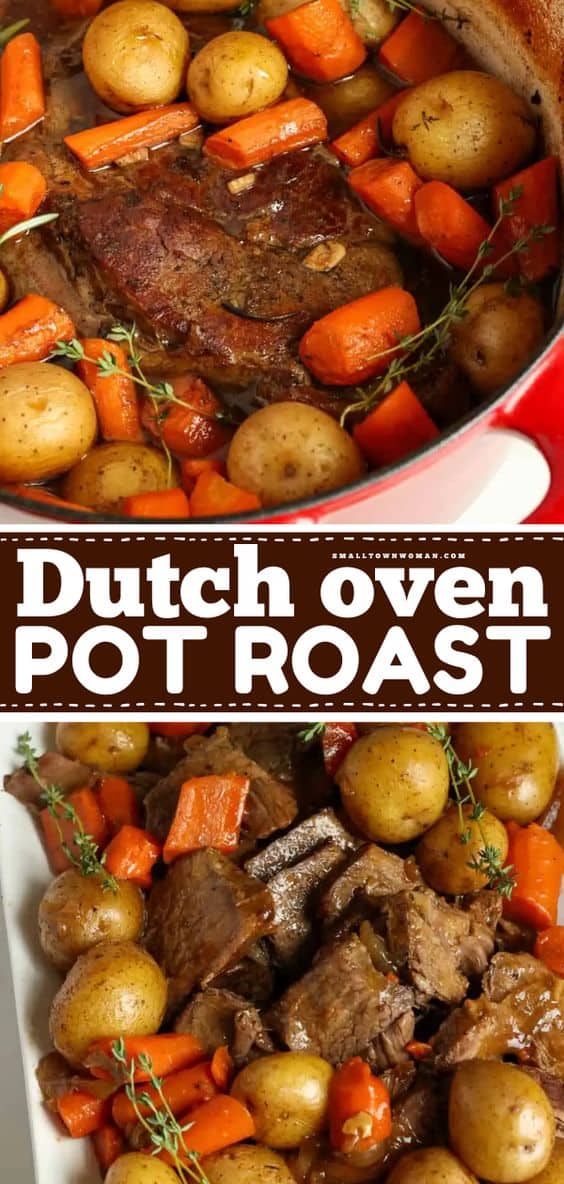 Dutch Oven Pot Roast - Small Town Woman