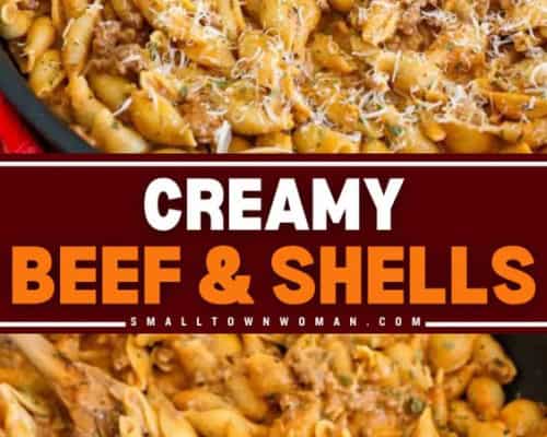 Easy Creamy Beef and Shells (One Pot)