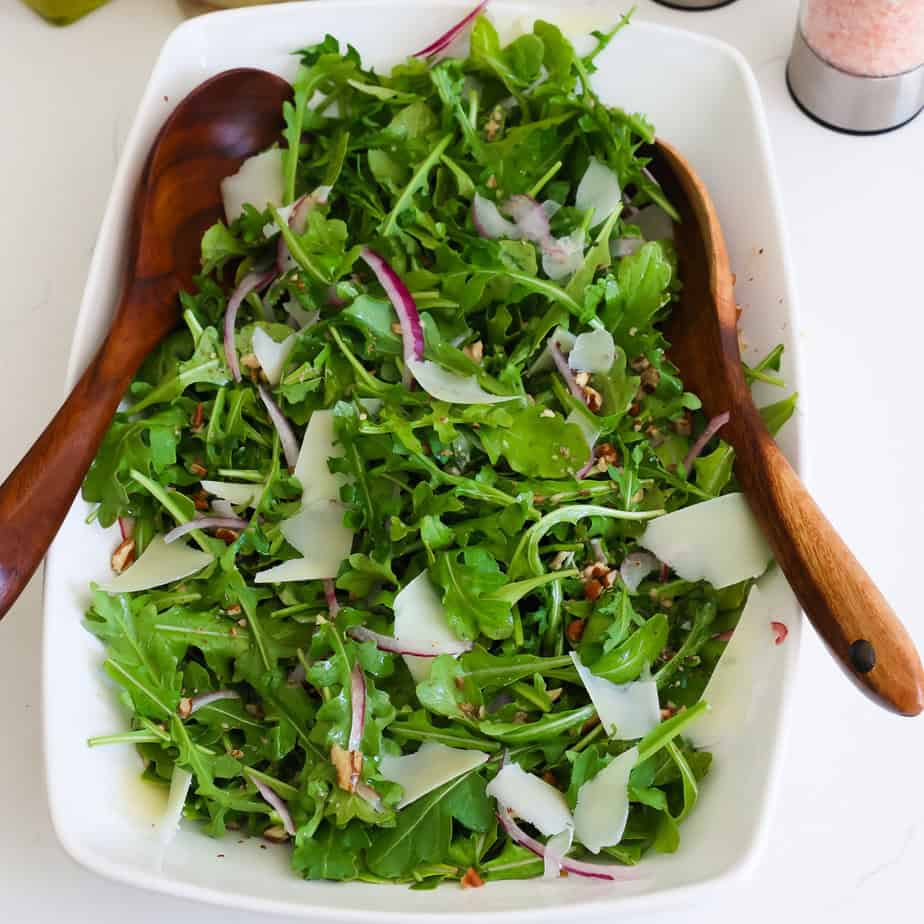 Rocket Salad with Mustard Vinaigrette and Parmesan