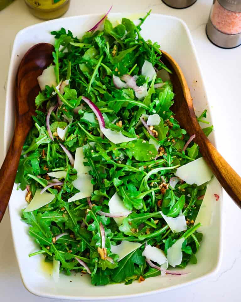 Rocket Salad with Mustard Vinaigrette and Parmesan